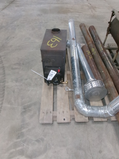 PROPANE FISH HOUSE STOVE w /GALVANIZED PIPING | Online Auctions | Proxibid