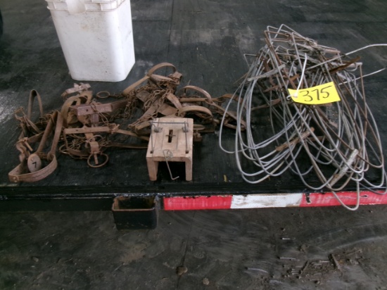 20+ PELT STRECHERS & PAIL OF ANIMAL TRAPS | Online Auctions | Proxibid