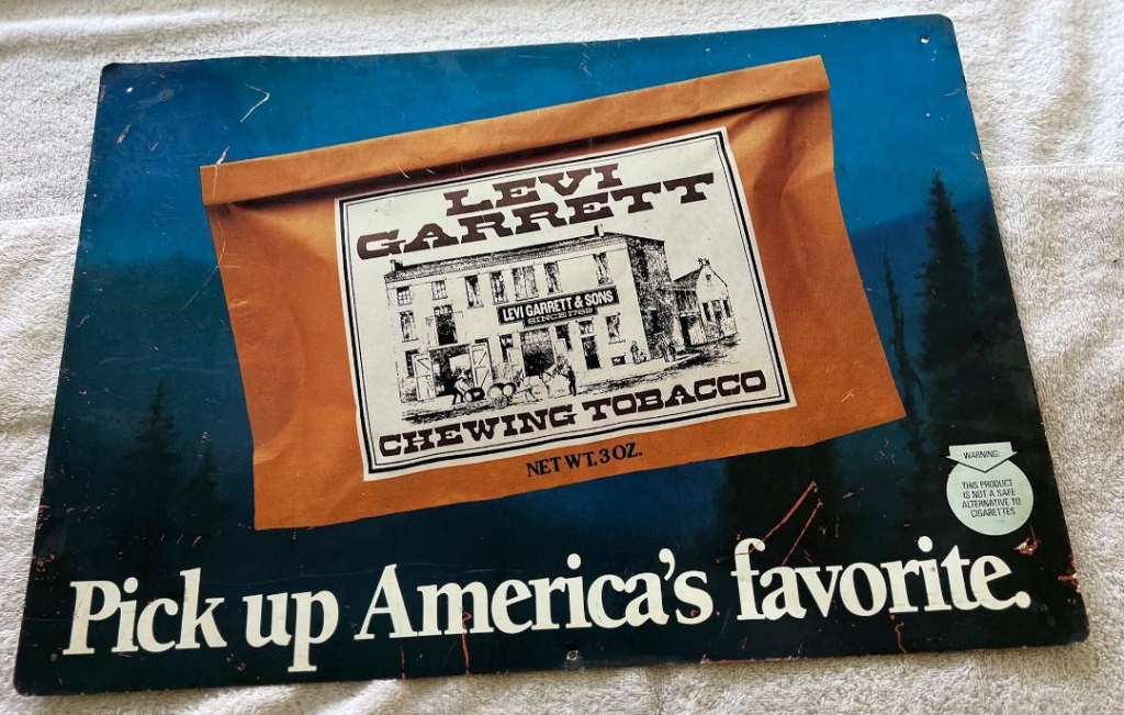 Levi Garrett Logo LEVI GARRETT CHEWING TOBACCO METAL SIGN Auction