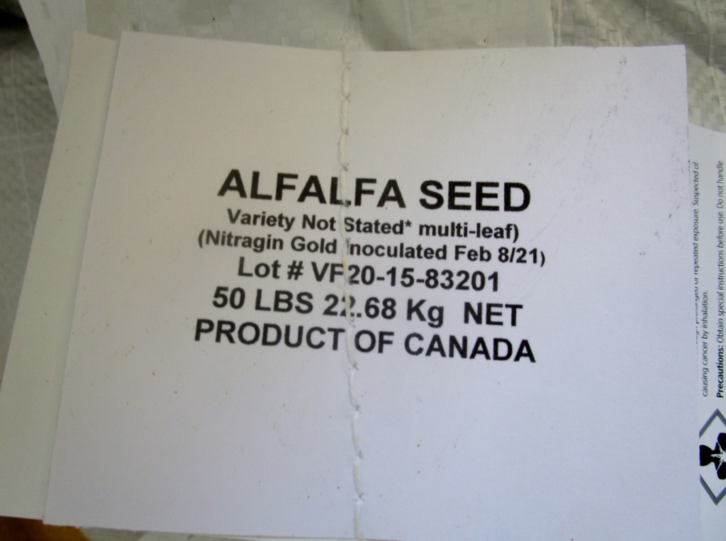 Alfalfa Seed Bags