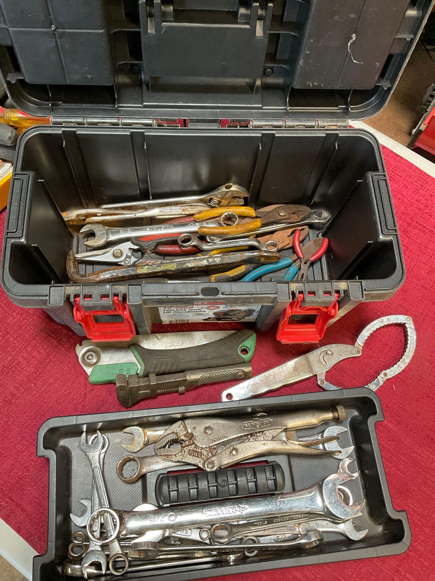 Hyper Tough tool box and assorted tools. Over 30 | Proxibid