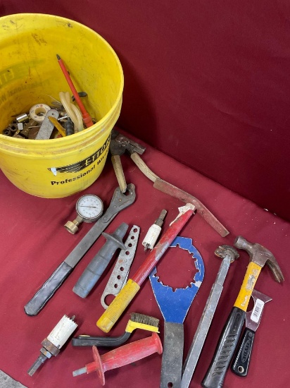 Bucket & assorted tools/ items. Over 20 pieces | Estate & Personal Property Personal Property ...