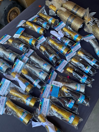 New 28) party poppers 3) Plastic decorative " Celebrate" bottles ...
