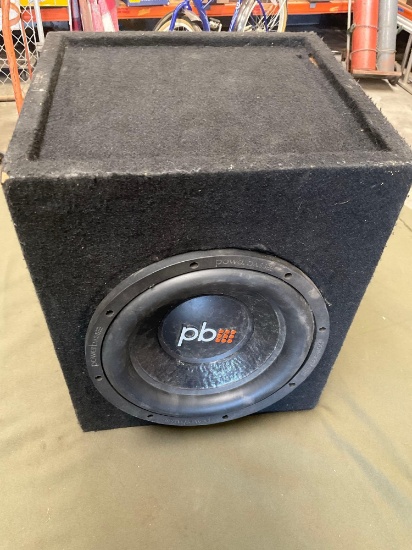 10" Power Bass subwoofer. Box 16" x 13" x 12" | Online Auctions | Proxibid