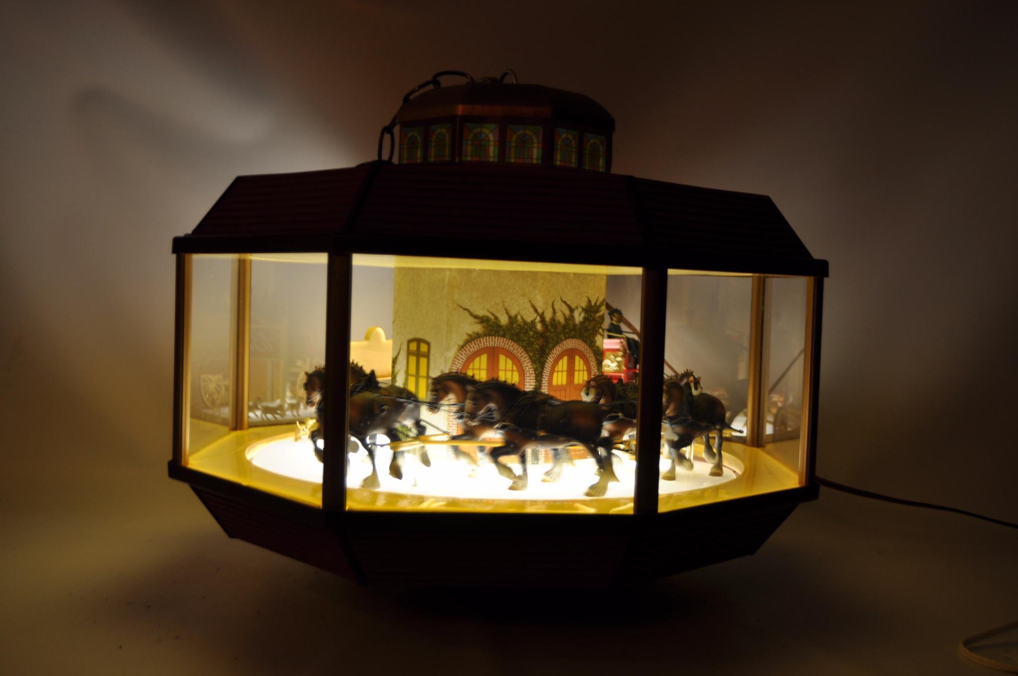 Budweiser Carousel Clydesdale Rotating Light Budweiser Clydesdale