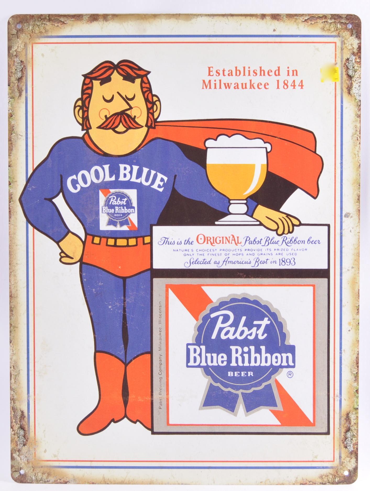 Modern Pabst Blue Ribbon "Cool Blue" Advertising | Proxibid