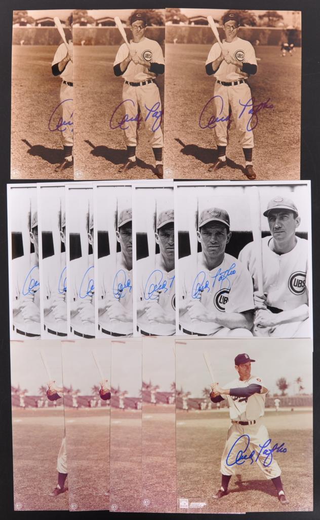 Group of 15 Signed Chicago Cub Photographs | Proxibid