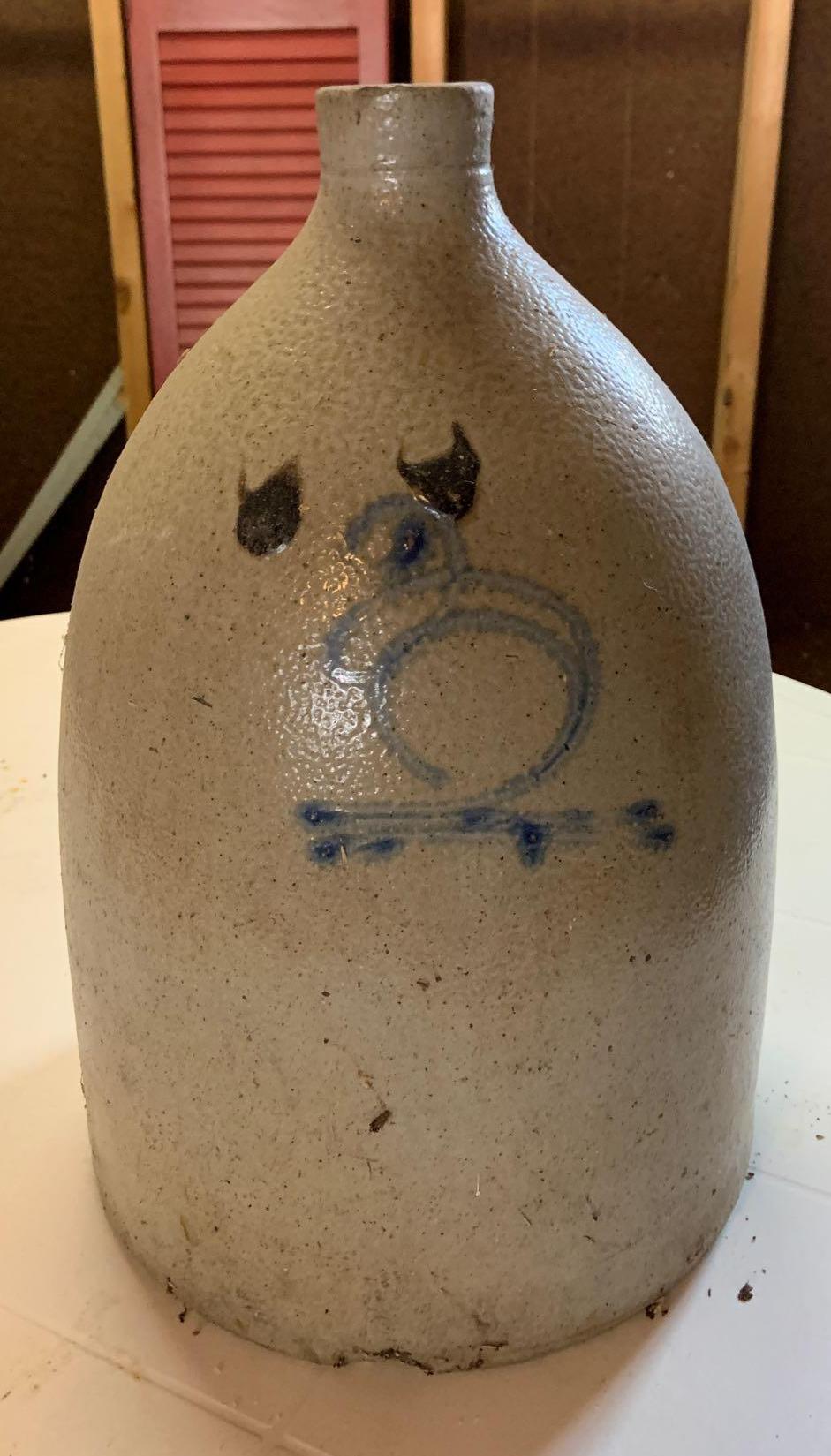 Antique 5 gallon salt glazed stoneware jug | Proxibid