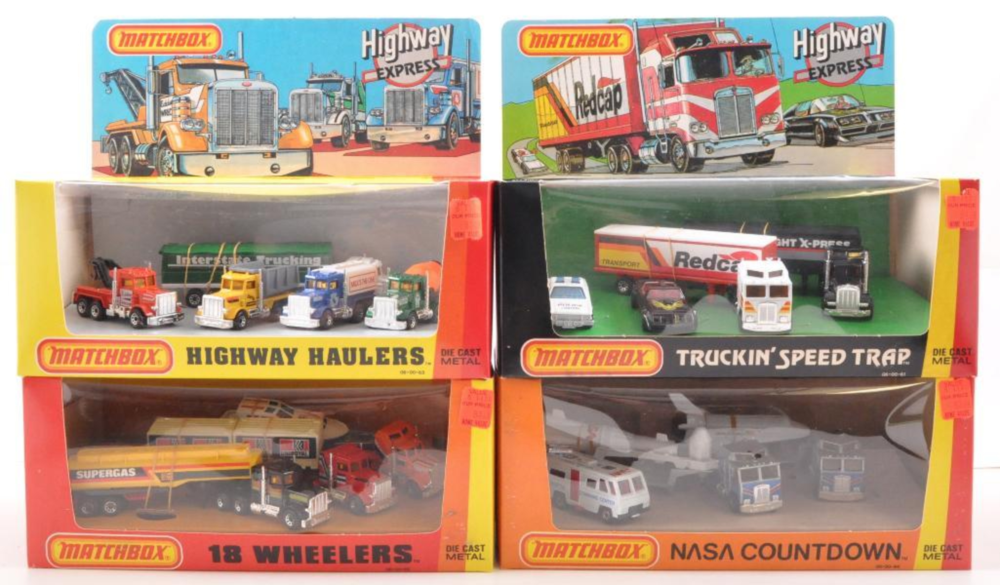 Group of 4 Matchbox Highway Express Gift Sets in Original Boxes | Barnebys
