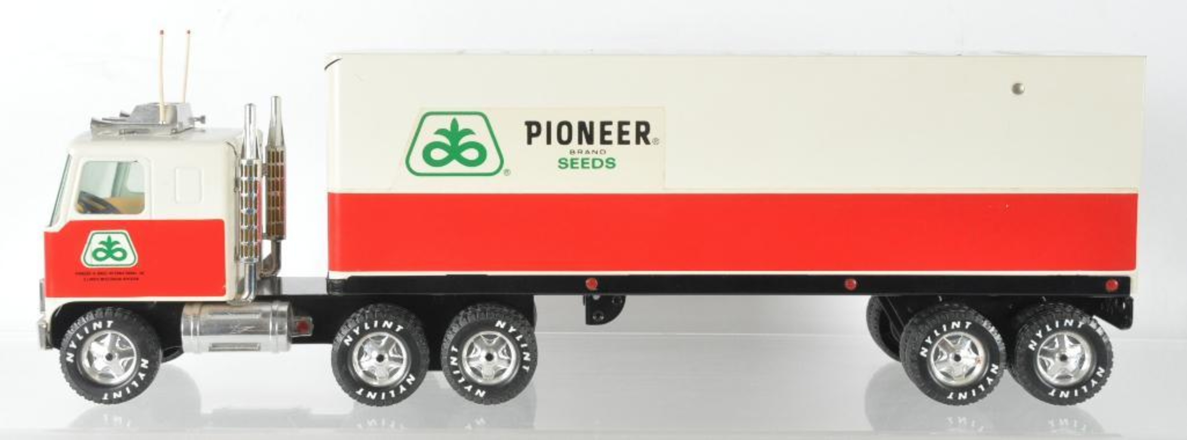 Vintage Nylint Pioneer Seeds Pressed Steel Semi Truck and Trailer ...