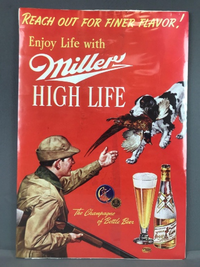 Vintage Miller High Life advertising poster | Barnebys