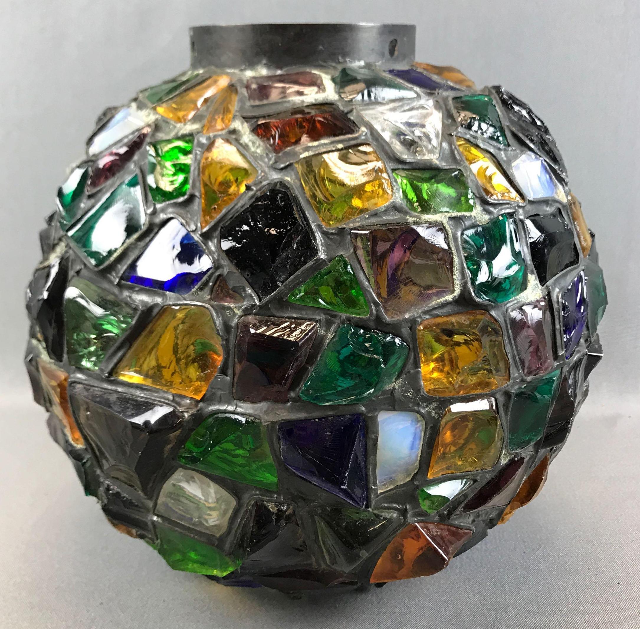 Peter Marsh Antique Chunk Lamps 1950s Peter Marsh Dalle De Verre