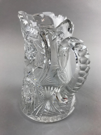 Cut Glass Pitcher with Star Burst Pattern Home & Living Kitchen ...