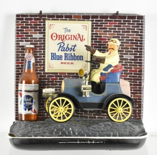 Vintage Pabst Blue Ribbon Light Up Advertising Motion Beer Sign | Barnebys