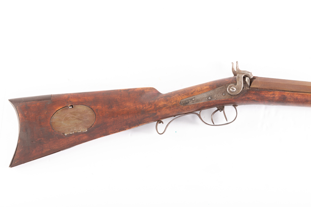 Early Double Barrel Percussion Rifle with | Proxibid