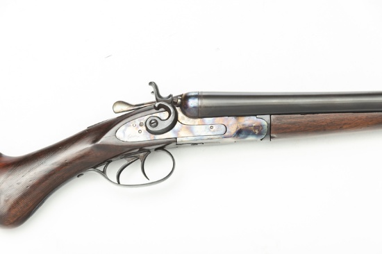 "Antique Washington Arms Co. Belgium side x side, 12 gauge Shotgun. No ...