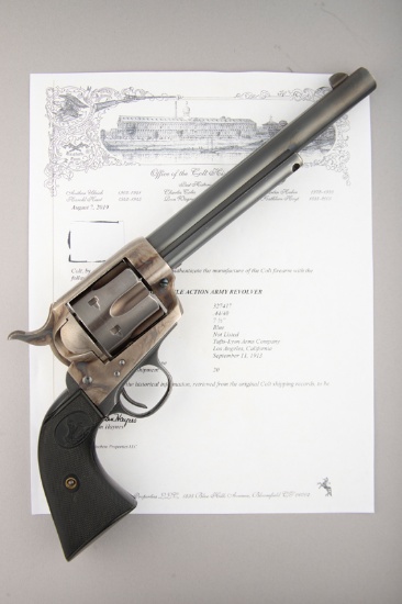 Colt Single Action Army Revolver with Factory Letter that states ...