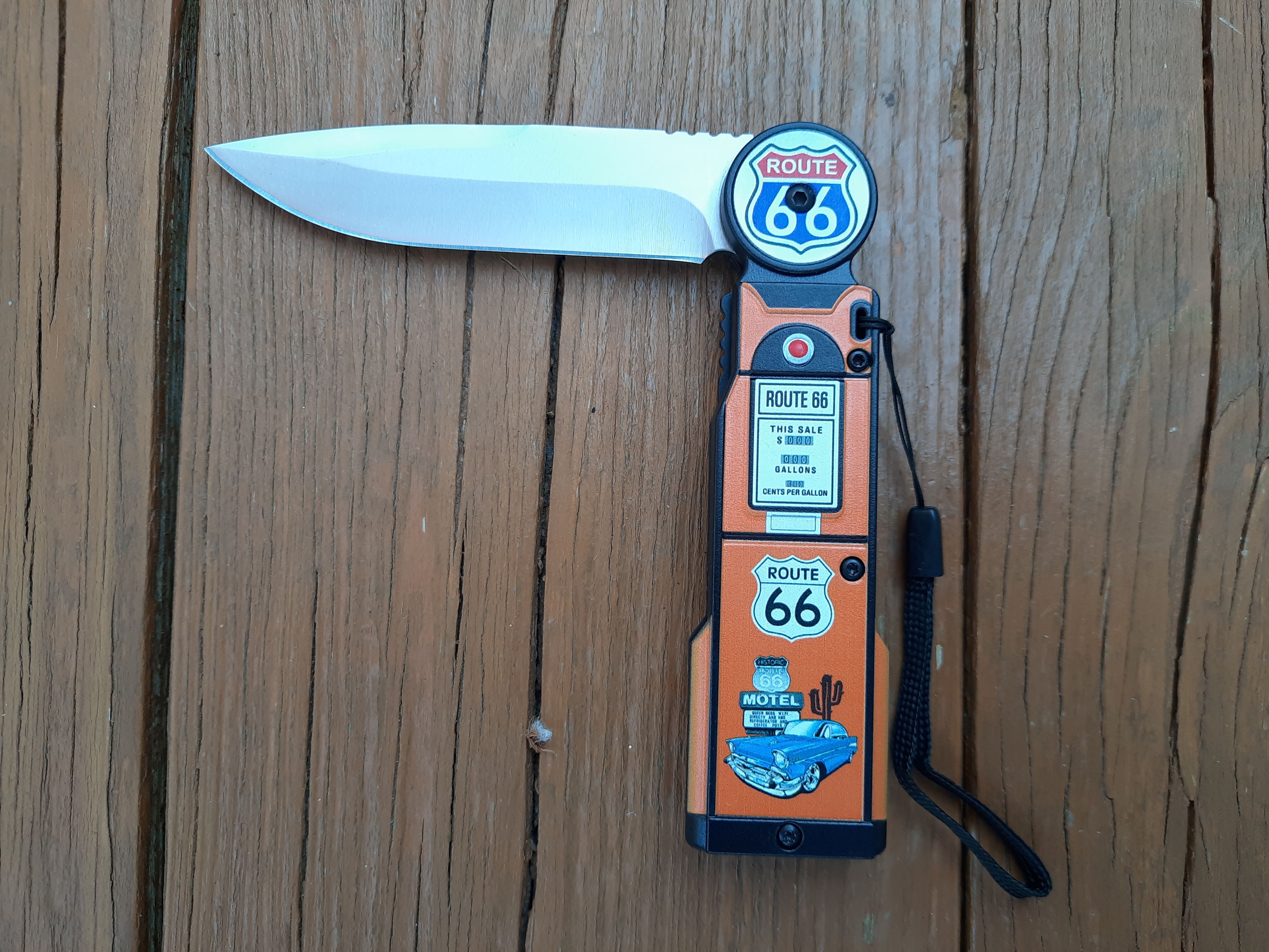 Collectible Route 66 Gas Pump Folding Knife | Proxibid