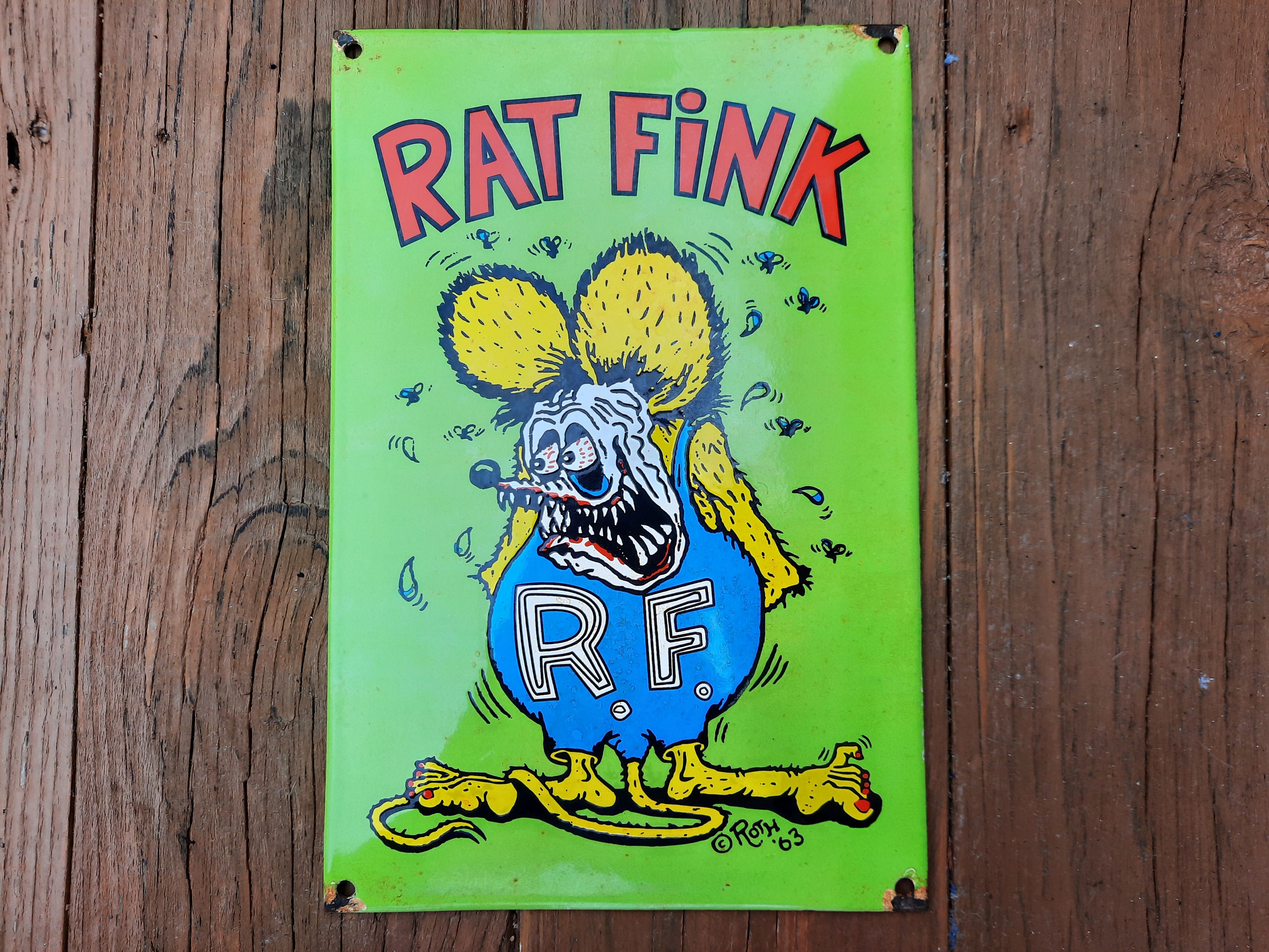 Porcelain Rat Fink 1963 Roth Sign Rat Rod Hot Rod | Proxibid