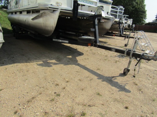 332. 2008 ROLL IN BUNK STYLE TANDEM AXLE PONTOON TRAILER, SPARE TIRE ...
