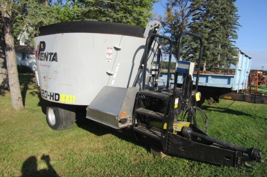 1343. PENTA MODEL 4120 HD TRAILER TYPE TMR MIXER, SINGLE SCREW TORNADO ...