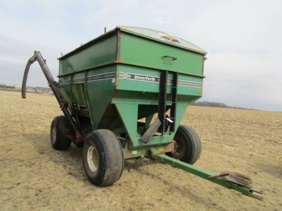 0749. Unverferth Model 325 Gravity Box, HD Unverferth 4 Wheel Wagon ...