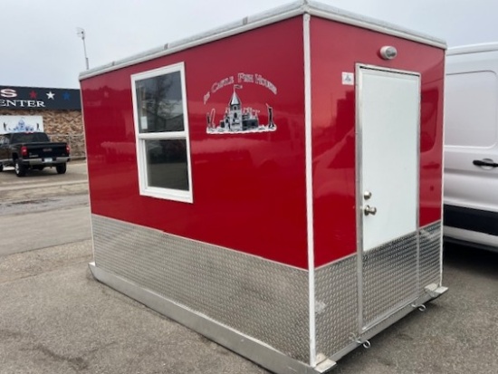 1996. 6’ x 10’ Ice Castle Little Skidder Fish House, 6 Holes, Spear ...