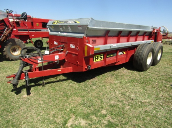 1394. H & S Model 430 Tandem Axle Manure Spreader, 16.5L X 16.1 High ...