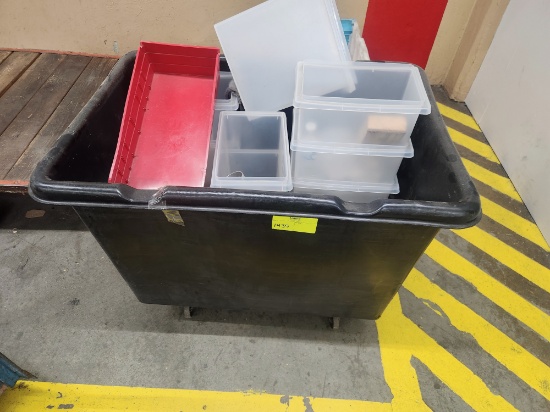 TechStar Heavy Duty utility cart/bin with casters | Online Auctions ...