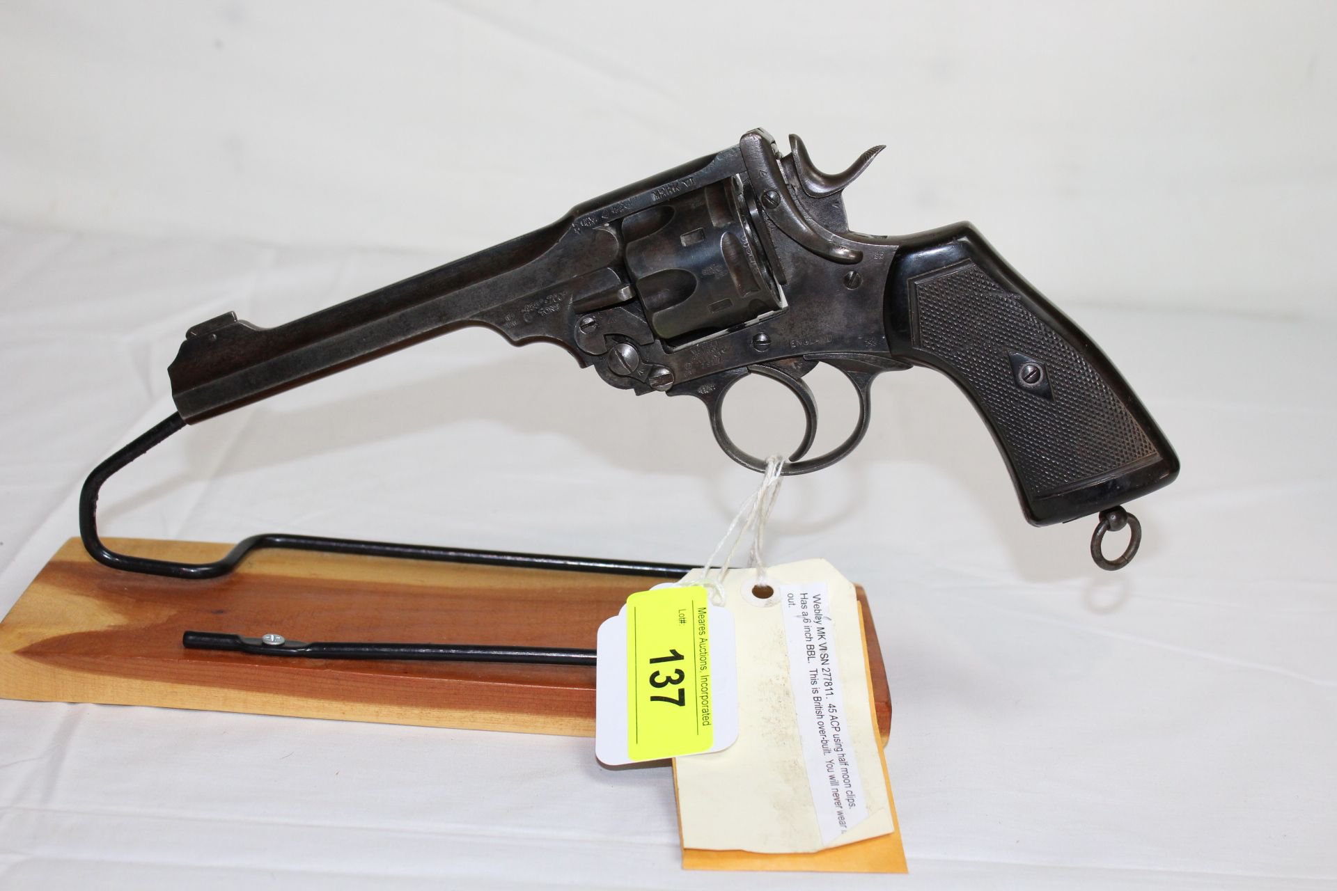 Webley Mark IV .455 Cal. Revolver w/6" Barrel. | Proxibid