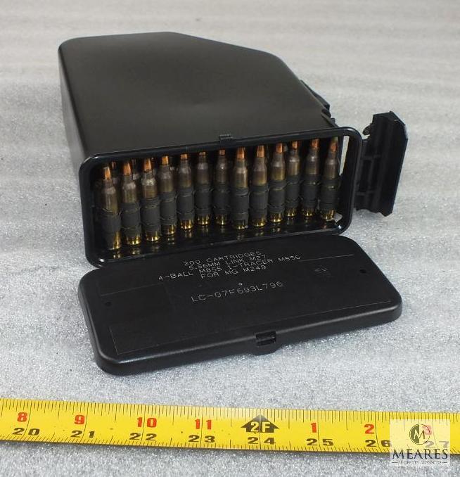 200 rounds-5.56 ammo-linked M249 Saw box. Every | Proxibid