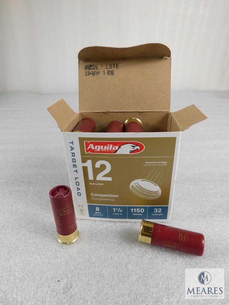 25 rounds Aguila .12 gauge shotgun shells. 2 3/4" | Proxibid