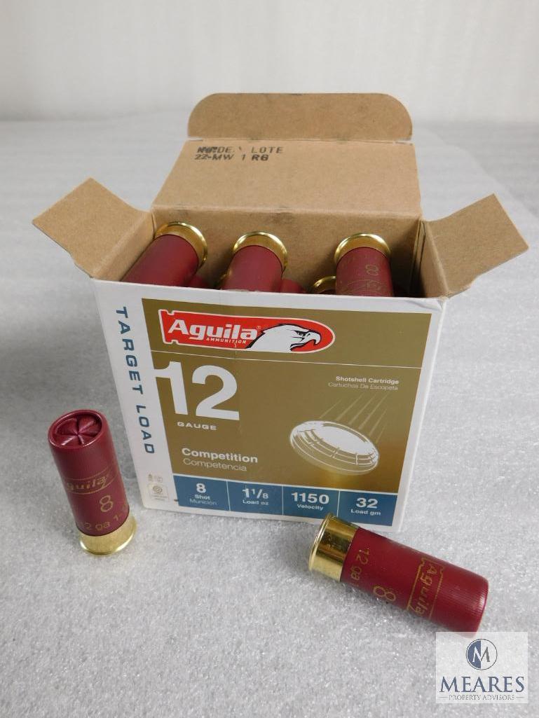 25 rounds Aguila .12 gauge shotgun shells. 2 3/4" | Proxibid