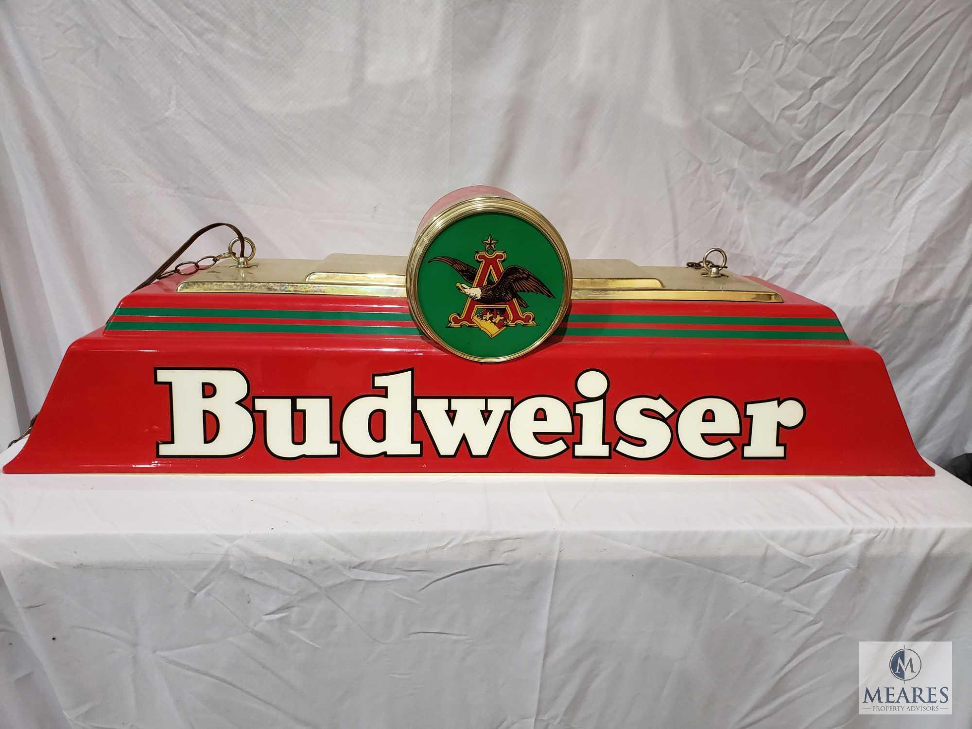 Antique Budweiser Pool Table Light Budweiser Clydesdale Lamp / Clock