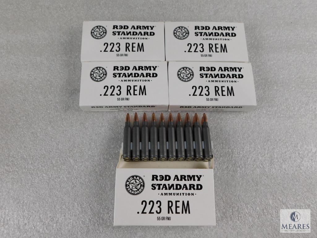 100 rounds Red Army .223 ammo. 55 grain FMJ | Proxibid