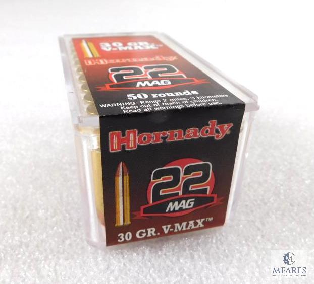 50 Rounds Hornady .22 Mag 30 Grain V-Max Ammo | Proxibid
