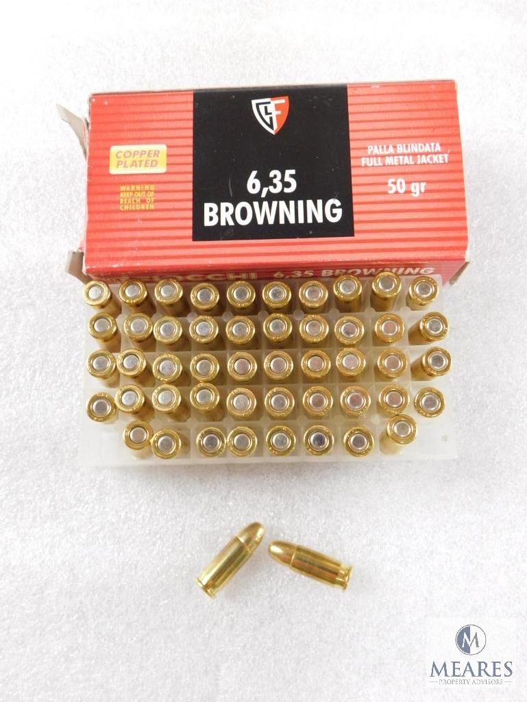 50 Rounds Fiocchi 6.35 Browning / .25 Auto 50 | Proxibid
