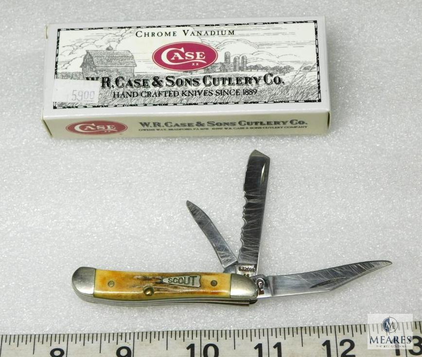 Case XX USA 5320 1/2 SS Stag Peanut Scout Knife | Proxibid