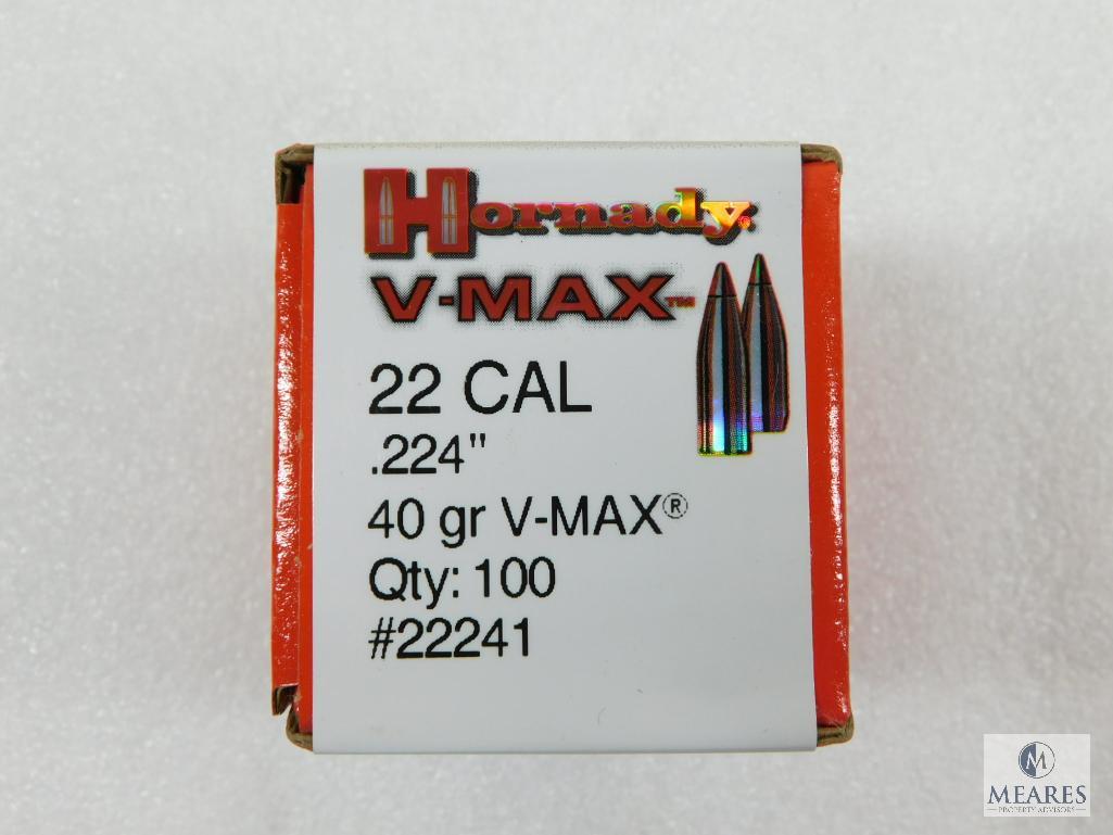 100 Rounds Hornady V-Max 22 Cal .224" 40 Grain | Proxibid