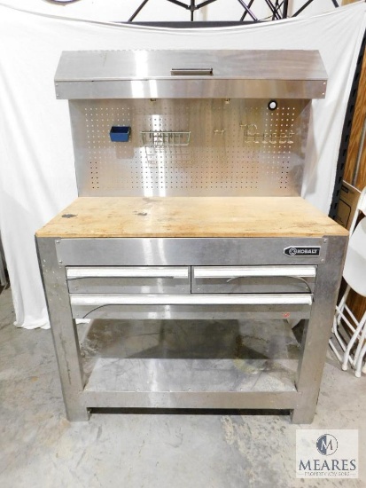 Kobalt Workbench With Power Strip and Storage 45" x 24" x 63" Tall ...