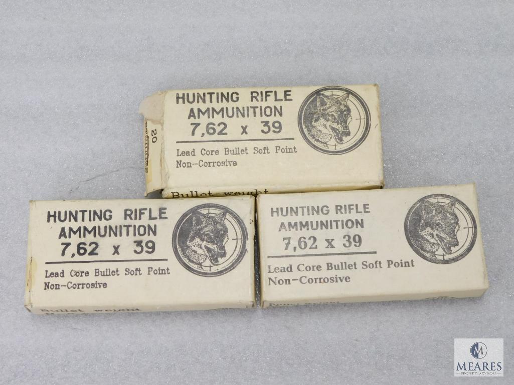 60 Rounds Hunting Rifle Ammunition 7,62x39 Lead | Proxibid
