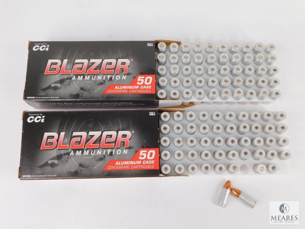 100 Rounds CCI Blazer 9mm Ammo. 115 Grain FMJ | Proxibid