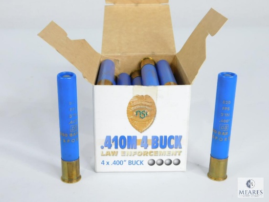 25 Shells NSI Law Enforcement .410M 4 Buck | Online Auctions | Proxibid