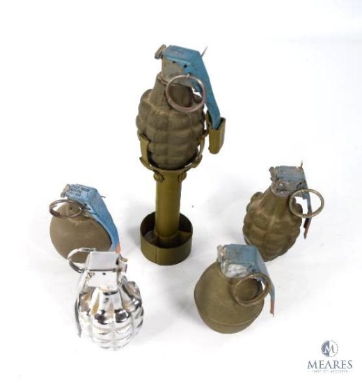 Five Inert Grenades - Four Hand Grenades and One Rifle Grenade | Guns ...
