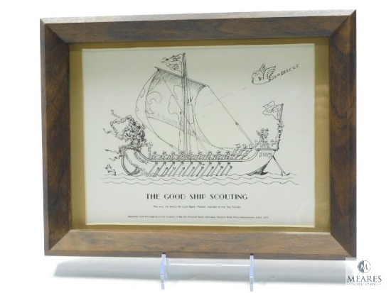 Reprint of The Good Ship Scouting Pen and Ink Sketch by Lord Baden ...