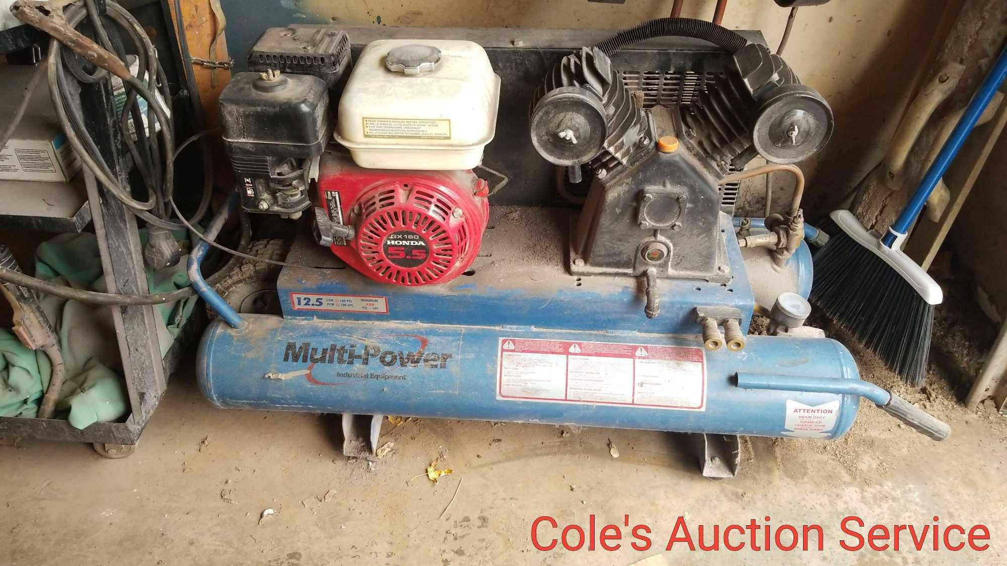 Multi-power industrial dual tank air compressor | Proxibid