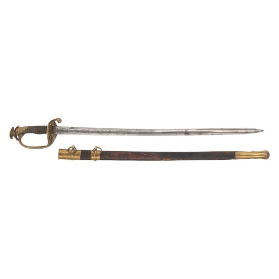 Eagle Pommel Non-Regulation Imported US Model 1850 Foot Officers Sword ...