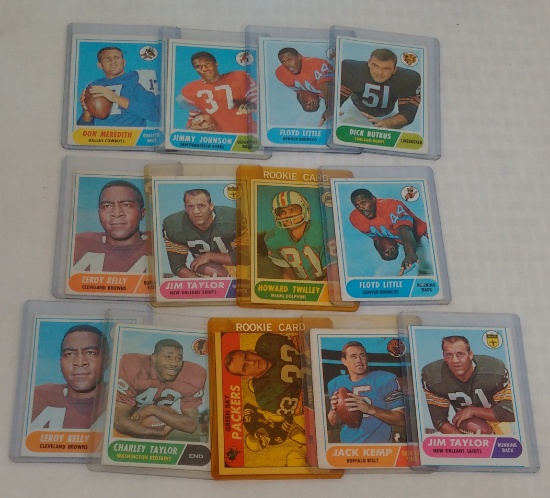 Vintage 1968 Topps NFL Football Card Lot Stars HOFers Kemp Taylor ...