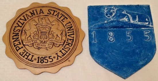 2 Vintage Penn State University Lion Logo Seal Crest 1855 College ...