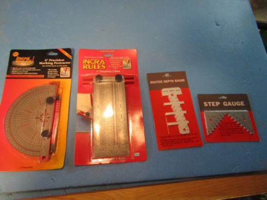 New Incra Rules 6" Precision Marking Protractor; 6" Precision T - Rule ...